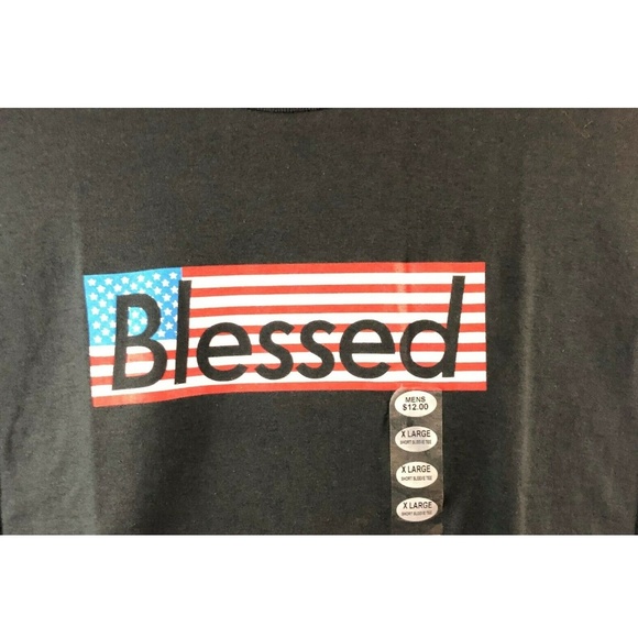Popular Poison | Shirts | New Mens Blessed American Flag Black Tshirt ...